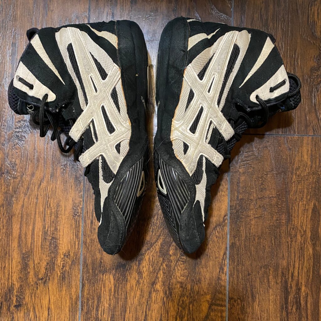Asics Black & White Dan Gable Ultraflex Wrestling Shoes