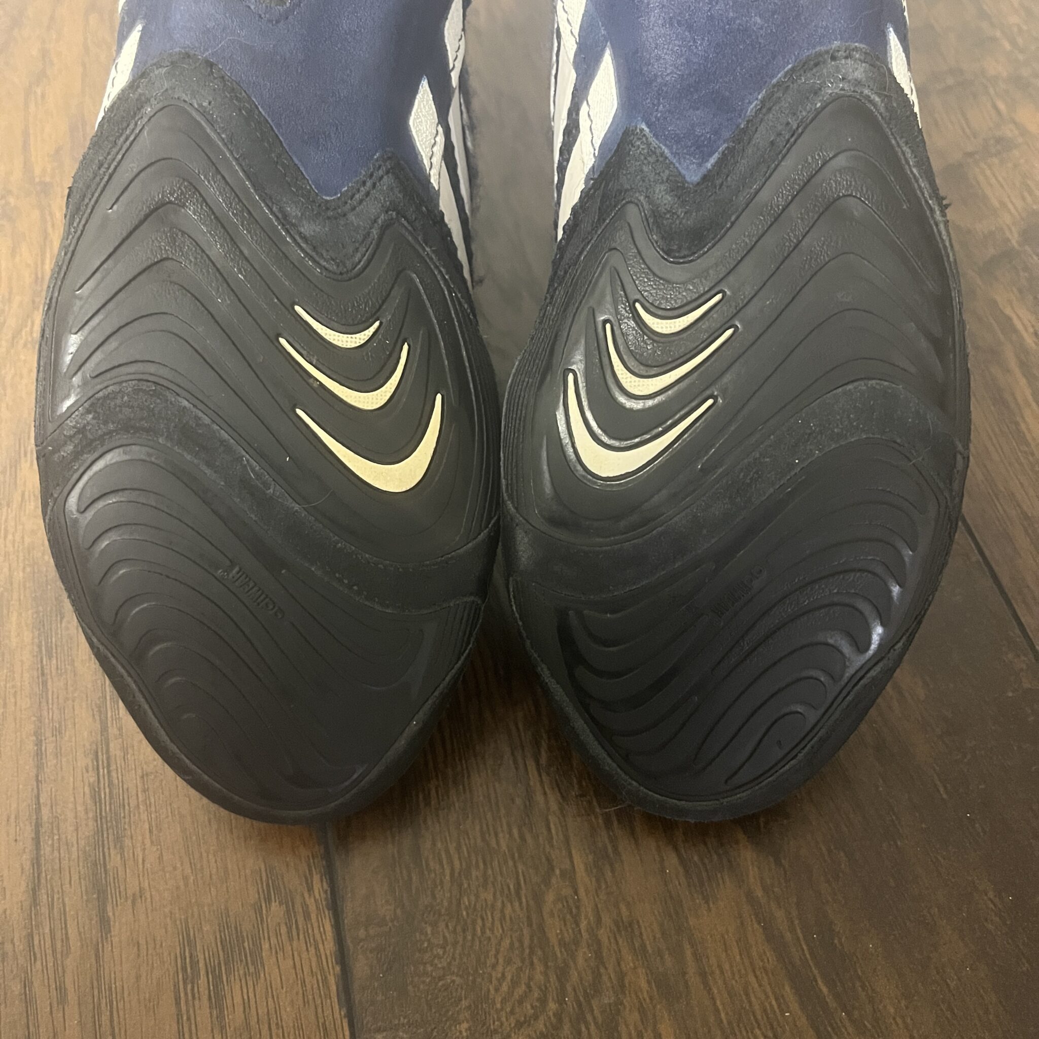 Adidas Blue and Black Brandon Slay Super Slay Wrestling Shoes