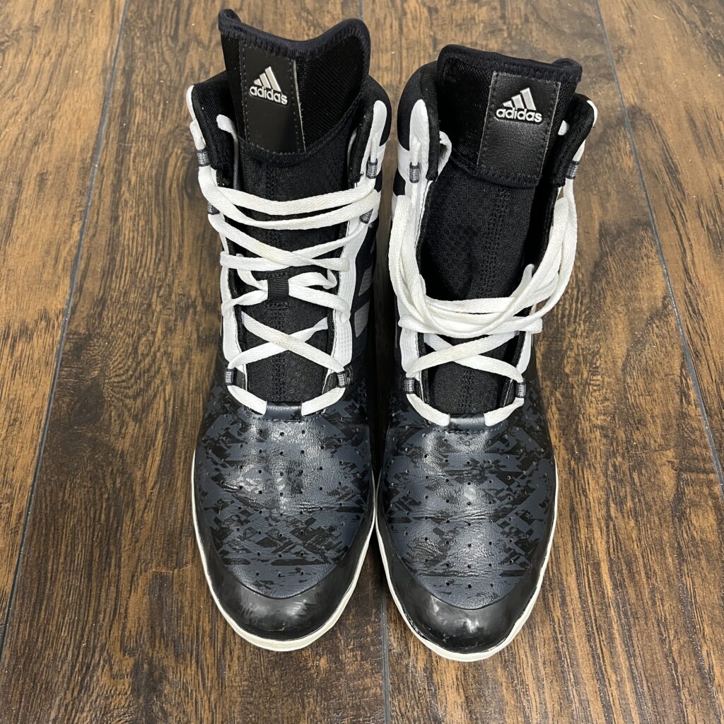 Adidas Black and White Flying Impact Wrestling Shoes