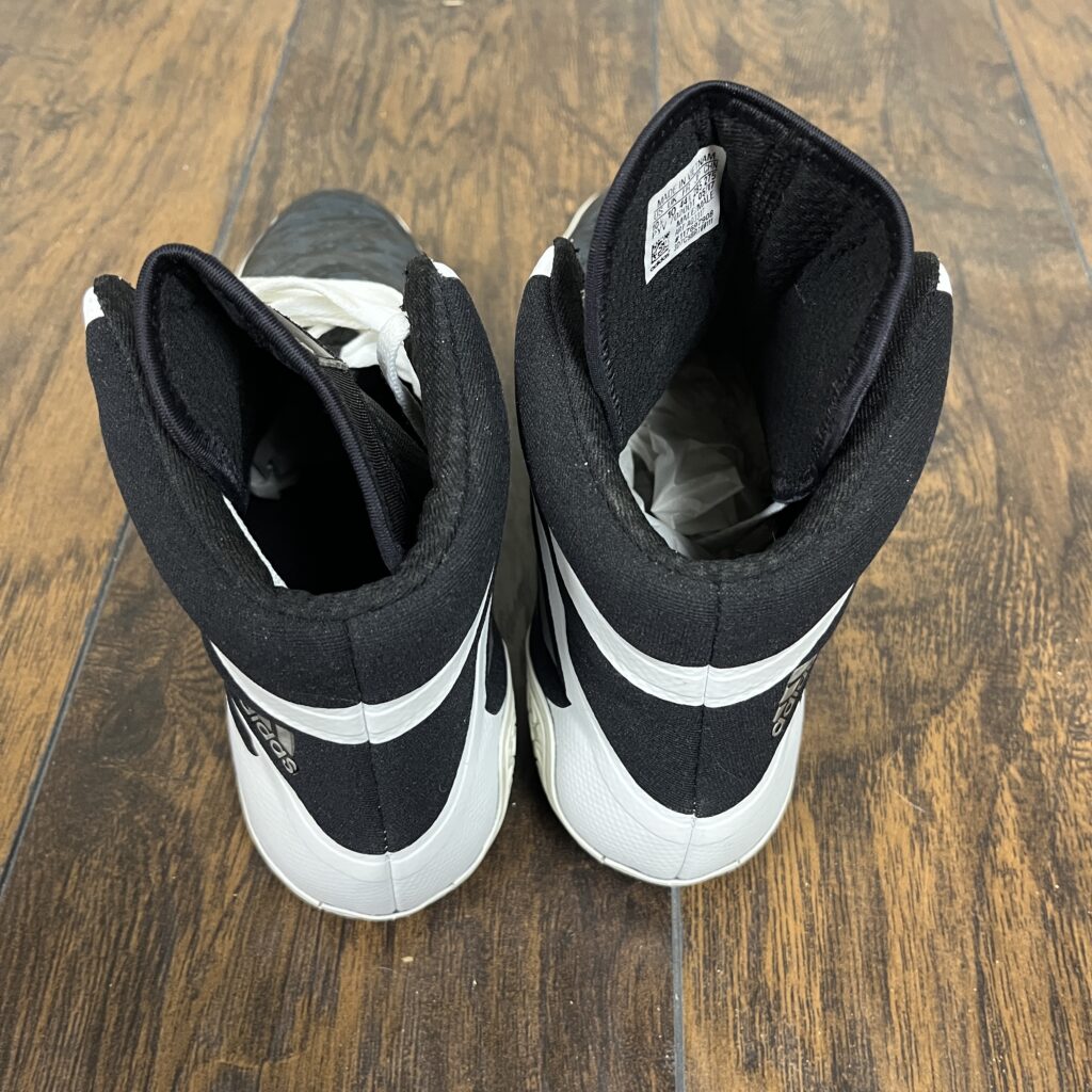 Adidas Black and White Flying Impact Wrestling Shoes